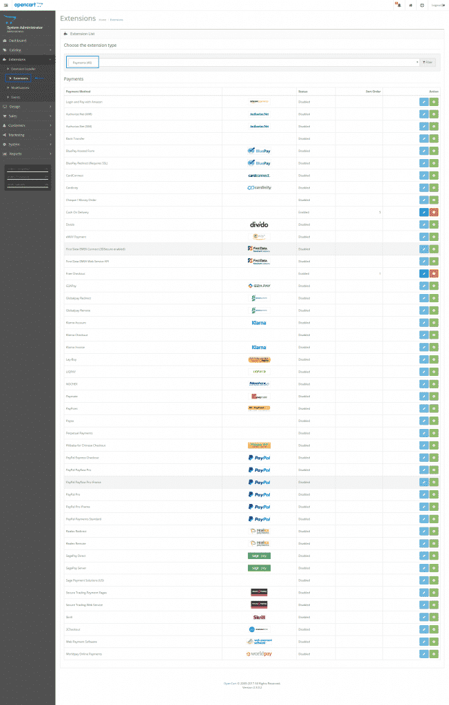 OpenCart Tutorial: Payment And Shipping Methods In OpenCart