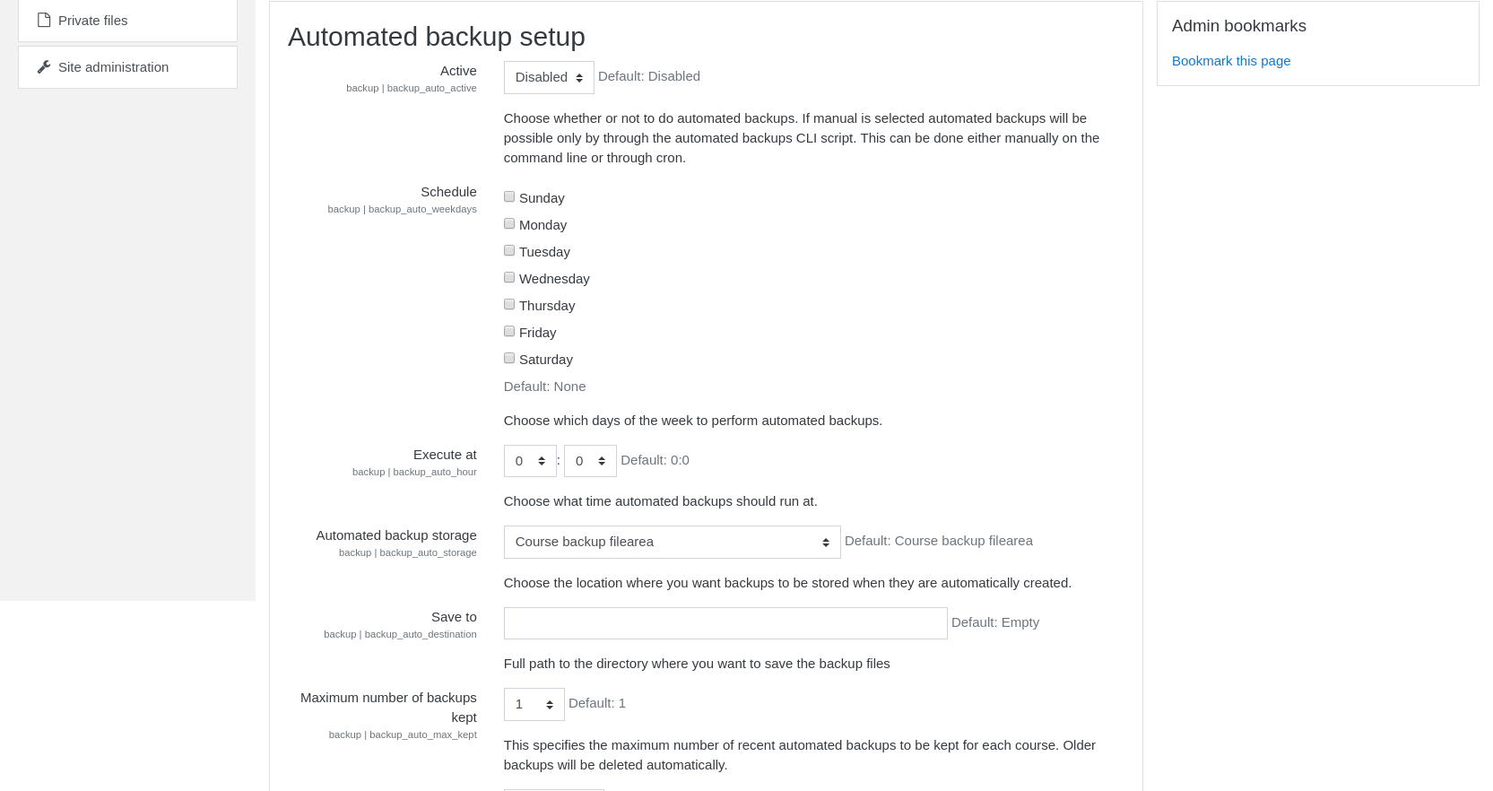Moodle Tutorial How To Create A Backup Of My Moodle Lms
