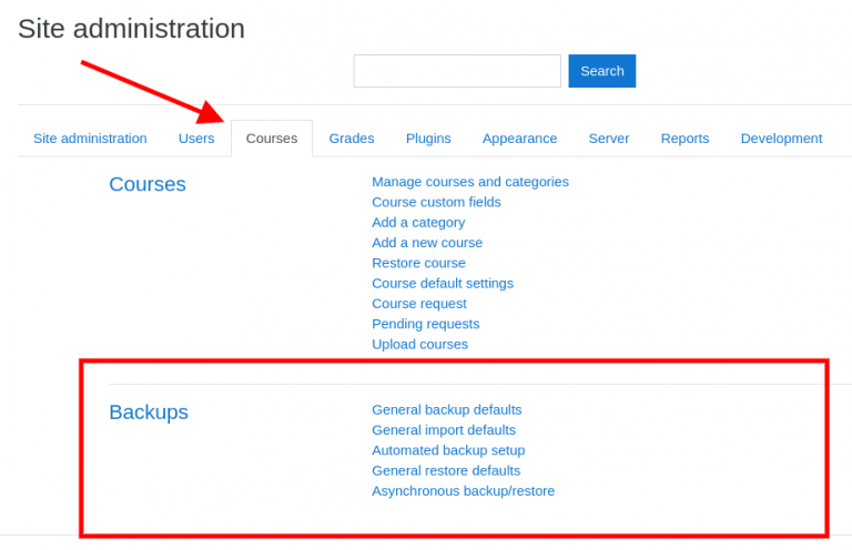 Moodle Tutorial How To Create A Backup Of My Moodle Lms