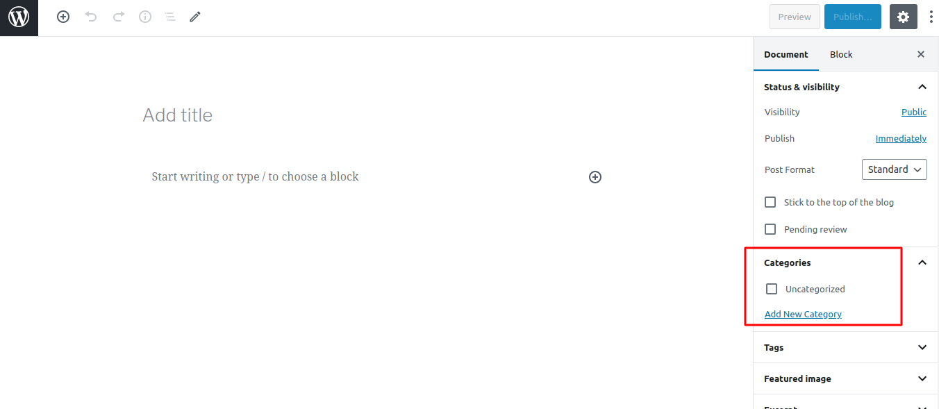 How to create post categories and posts in Wordpress?