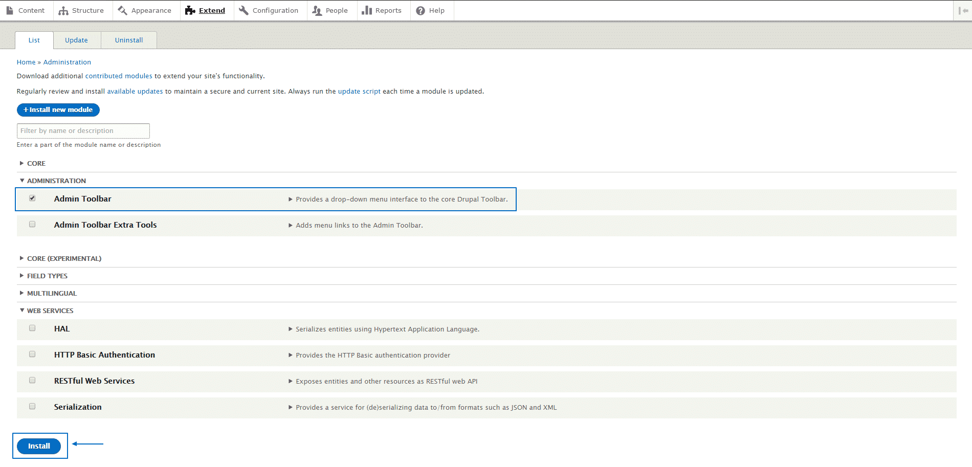 Drupal 8 Tutorial How To Install And Manage Modules In Drupal 8