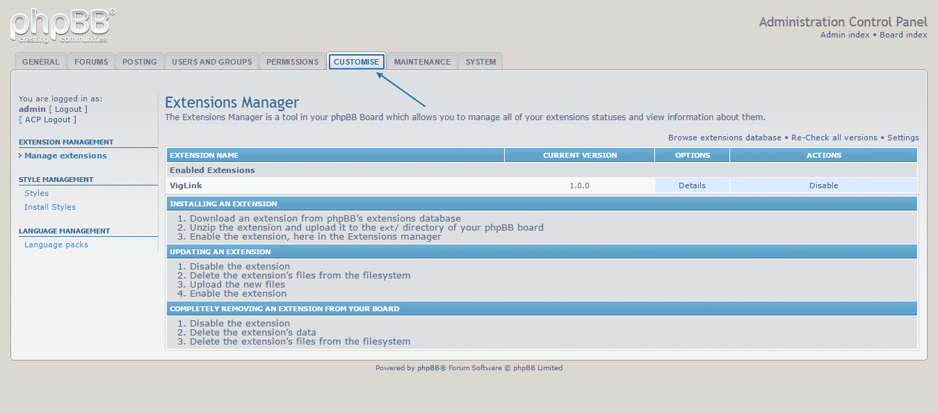 phpBB Administration