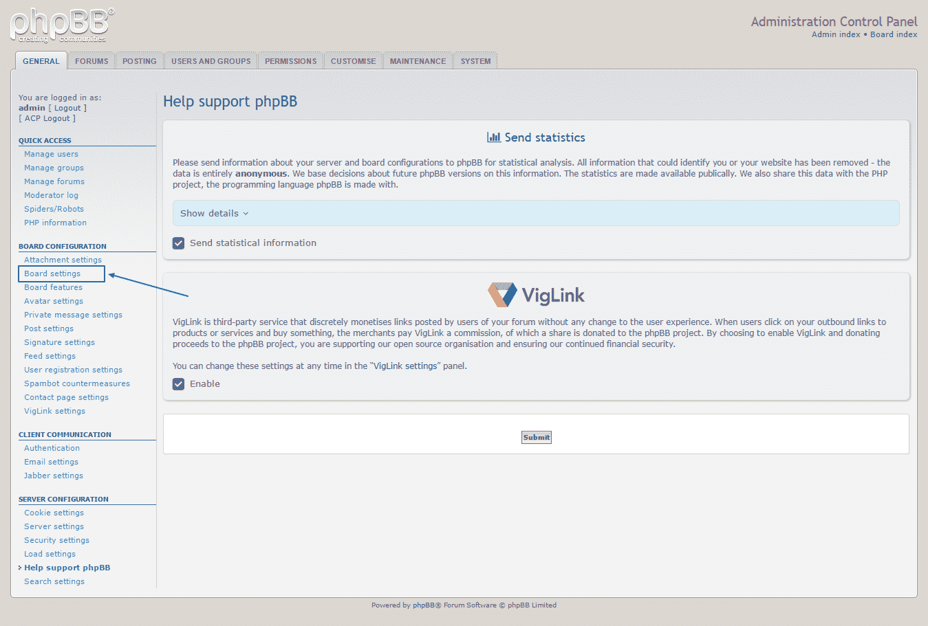 phpBB Administration